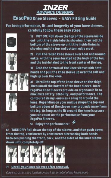 INZER ErgoPro Knee Sleeves- MADE IN U.S.A. – Quest Nutrition and Athletics